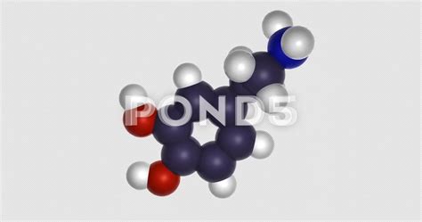 Dopamine Structure 3d