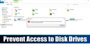How To Prevent Access To Hard Disk Drives On Windows 10