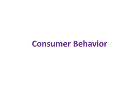 Types Of Consumer Buying Behaviour Pptx
