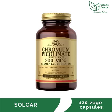 Solgar Chromium Picolinate 500 Mcg 120 Vege Capsules Lazada Ph