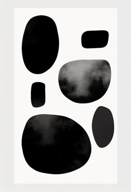 Premium Photo Simple Minimal Abstract Organic Shapes Monochrome Limite