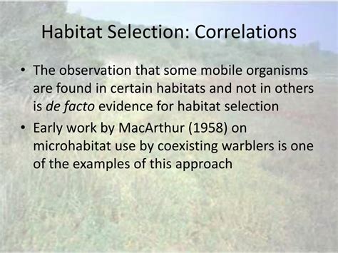 Ppt Habitat Selection Powerpoint Presentation Free Download Id 6803606