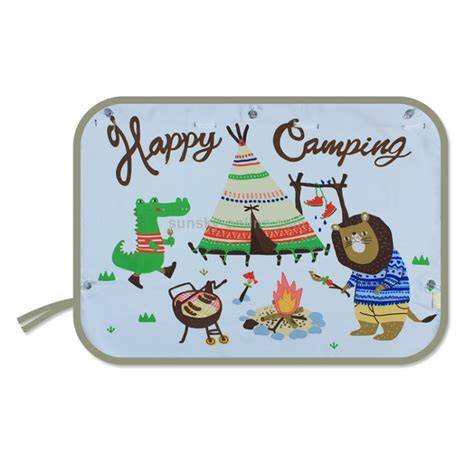 캠핑 패턴 자동차 대형 후면 창 선 스크린 절연 창 차양 커버 크기 70 50cm