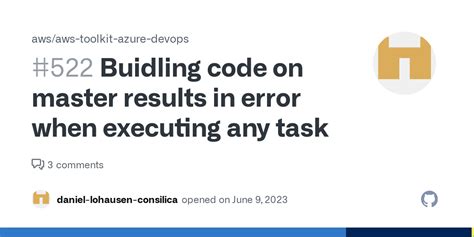 Buidling Code On Master Results In Error When Executing Any Task