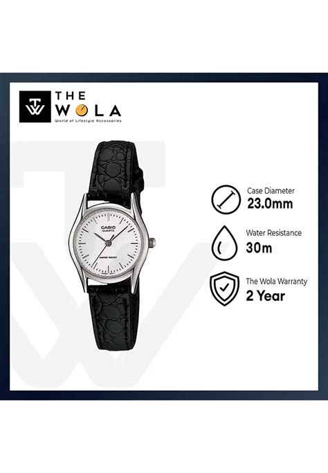 Buy Casio Women Analog Watch Ltp 1094e 7br Black Leather Strap 2025 Online Zalora