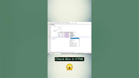 How To Create Check Box In Html Html Htmlcss Youtube