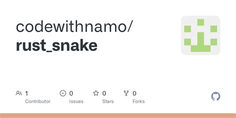 GitHub Codewithnamo Rust Snake