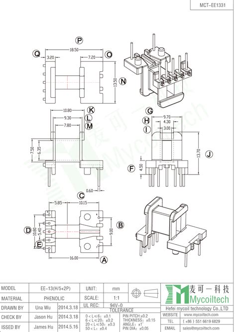 Bobbins Ee13 Transformer Bobbin Horizontal Bobbin For High Frequency