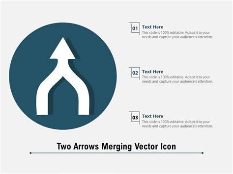 Two Arrows Merging Vector Icon Ppt Powerpoint Presentation Portfolio