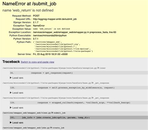 Nameerror At Submitjob Eggnog Mapper V2 Wont Run With My Data