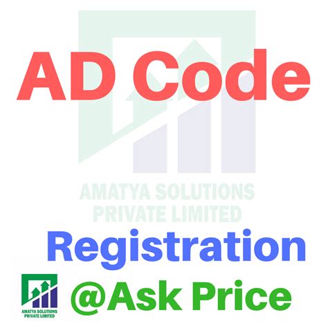 Ad Code Registration In Kolkata Id 22256830255