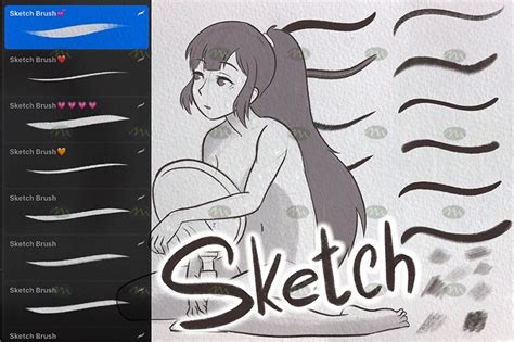 Free Download Procreate Sketching Basic Brush Procreate Brushes