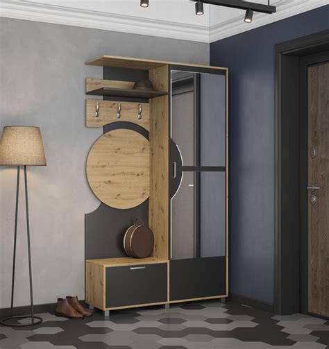 Передпокій в коридор меблі для прихожих з дзеркалом та шафою тумбою для