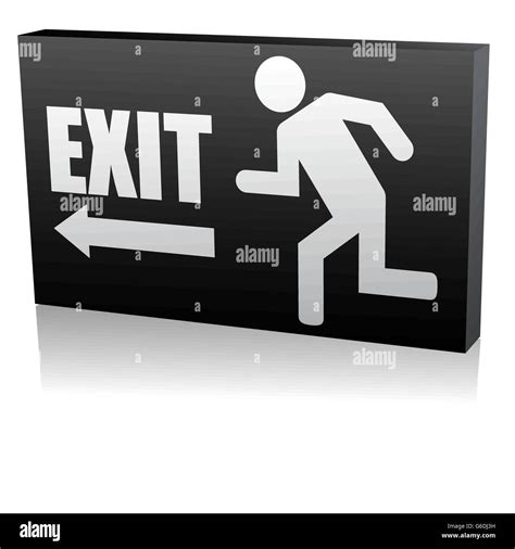 Vector Illustration Of Single Isolated Security Exit Icon Stock Vector
