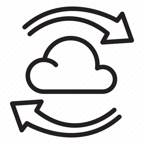 cloud computing sync arrow refresh system technology icon