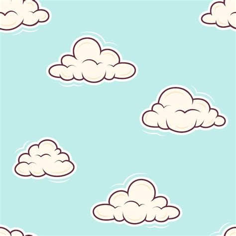 Premium Vector Cute Clouds Pattern Concept Vector Illustration On