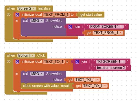 Not Able To Pass Values Between Screens Using Get Start Value And Openclose Screens General