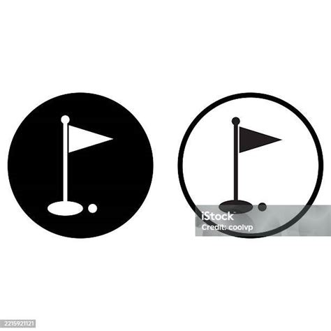 골프 깃발 아이콘은 흰색 배경에 고립 된 두 가지 스타일로 설정됩니다 골프 극 깃발 아이콘 벡터 Championship에 대한 스톡 벡터 아트 및 기타 이미지 Istock