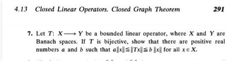 solved 4 13 closed linear operators closed graph theorem
