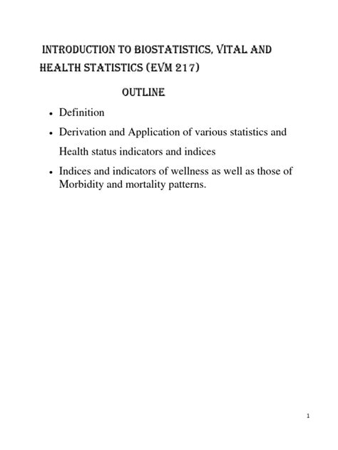 Biostatitics Vital And Health Statistic 1 Pdf Variance Mean