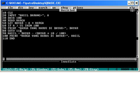 Deco Sixteen Blog Contoh Program Dalam Qbasic Ke Empat
