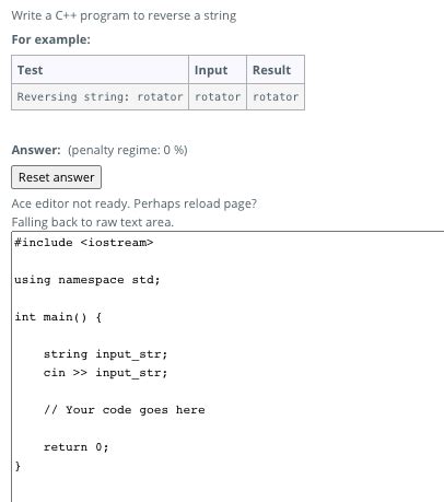 Solved Write A C Program To Reverse A String For Example Chegg