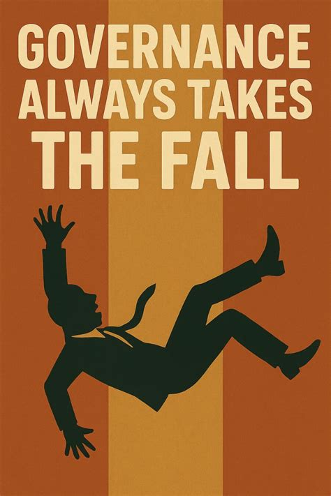 Governance Always Takes The Fall Dr Devan Moodley