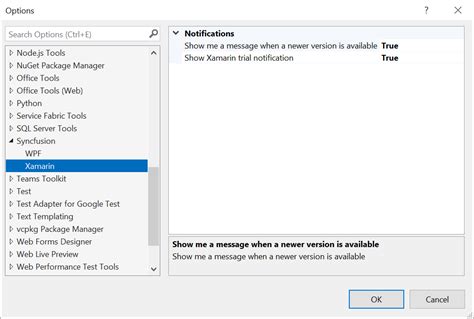 Notifications Xamarin Syncfusion