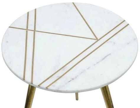 Polished Natural Stone Brass Inlay Table Top For Restaurent Office