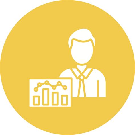 Data Analyst Glyph Circle Icon 16044642 Vector Art At Vecteezy