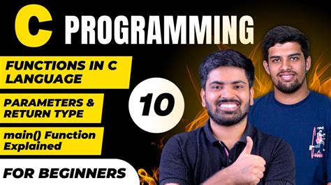 C10 Functions In C Language Function Parameters Arguments And Return Type C Kickstart