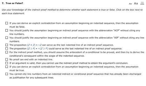 Solved True Or False Aa Aa Use Your Knowledge Of The Chegg