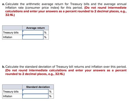 Solved Suppose We Have The Following Treasury Bill Returns Chegg Com