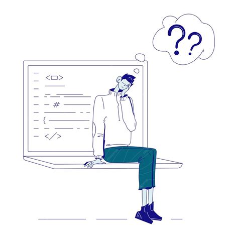 premium vector programmer can t solve the problem