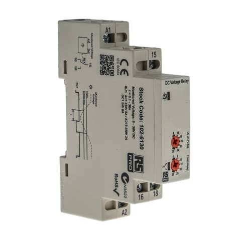 RS PRO RS PRO Voltage Monitoring Relay Phase SPDT V Dc DIN Rail RS
