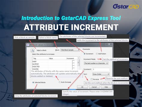 Introduction To Gstarcad Express Tool Attribute Increment