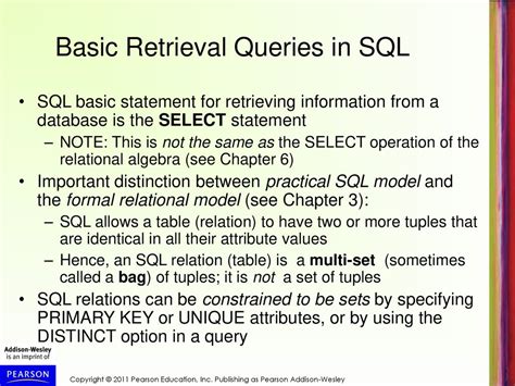 Chapter 4 Basic Sql Chapter 4 Basic Sql Chapter 4 Outline Overview Of Sql Sql Data Definition