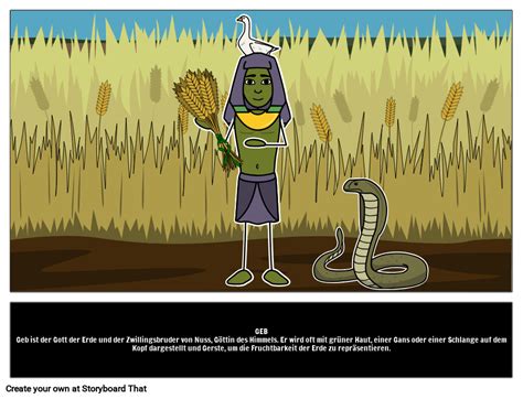 Geb Ägyptischer Gott Der Erde Storyboard Por De Examples