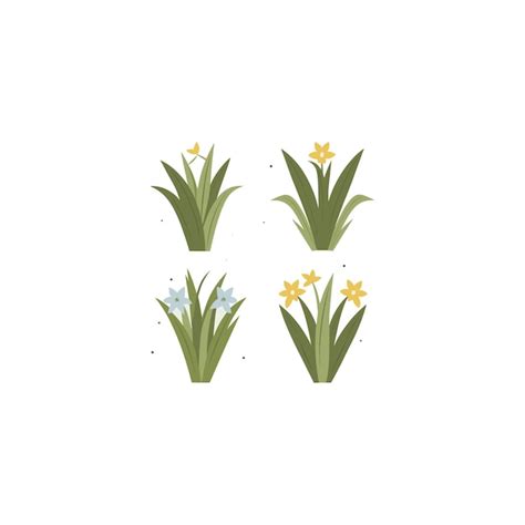 Premium Vector Grass Vector Design Set