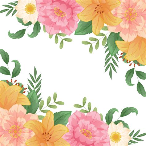 Spring Flowers Background Vector 24058793 Vector Art At Vecteezy