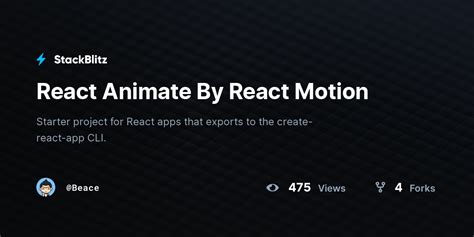 React Animate By React Motion Stackblitz