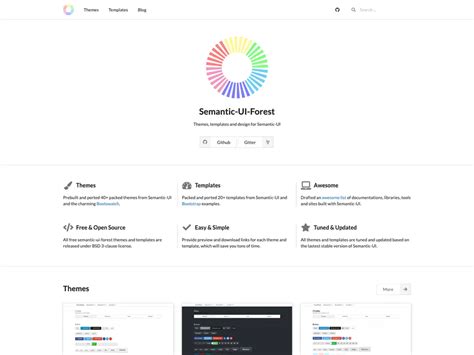 semantic ui forest by semantic ui forest a undefined template built