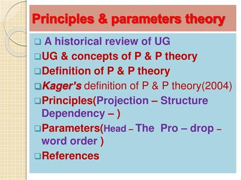 Ppt Principles And Parameters Theory Chomskyan Revolution Powerpoint Presentation Id1366857