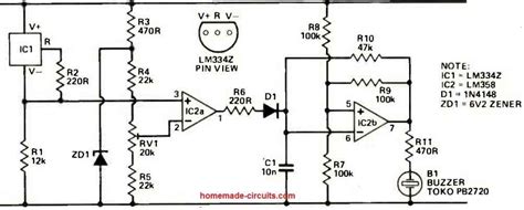 Useful Temperature Alarm Circuits Explained Homemade Circuit Projects