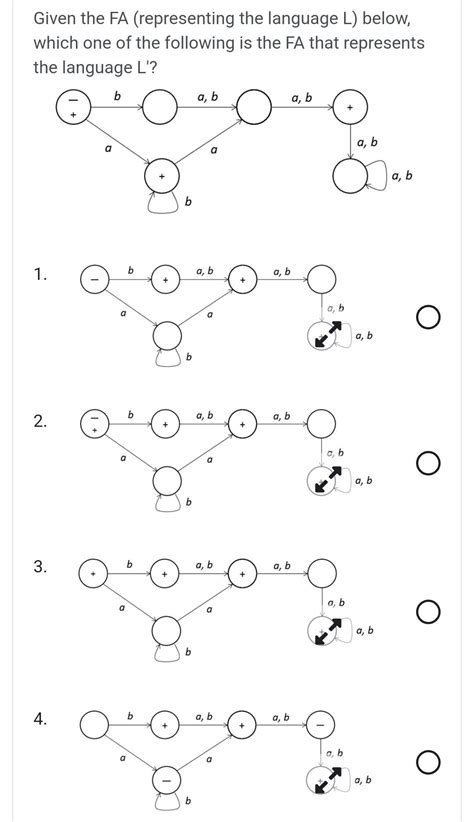 solved given the fa representing the language l below