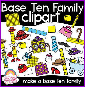 Base Ten Blocks Clipart Build A Base Ten Family Clipart Place Value Clipart