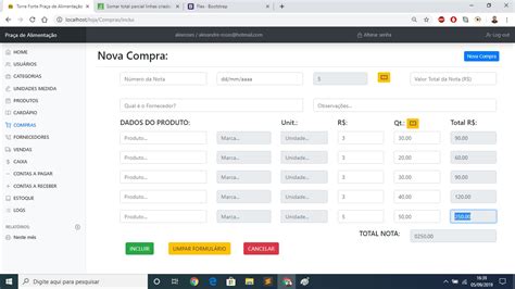 Javascript Somar Total Parcial Linhas Criadas Dinamicamente Com O Jquery Stack Overflow Em