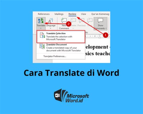 4 cara translate di word tanpa translator
