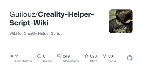 Creality Helper Script Wiki Mkdocs Yml At Main Guilouz Creality Helper Script Wiki GitHub