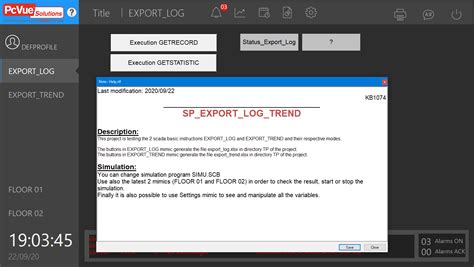 Exportlog And Exporttrend Sample Project Pcvue Pcvue